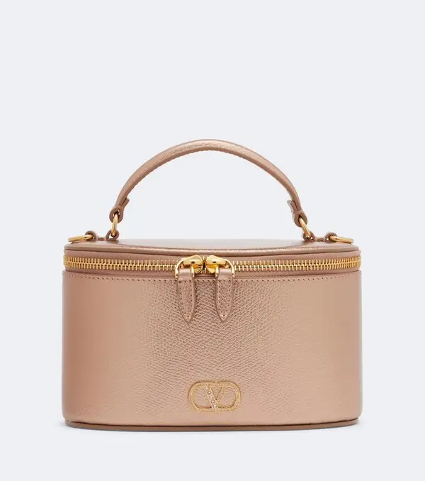 Valentino Garavani Vlogo Small Leather Top Handle Bag - Pink
