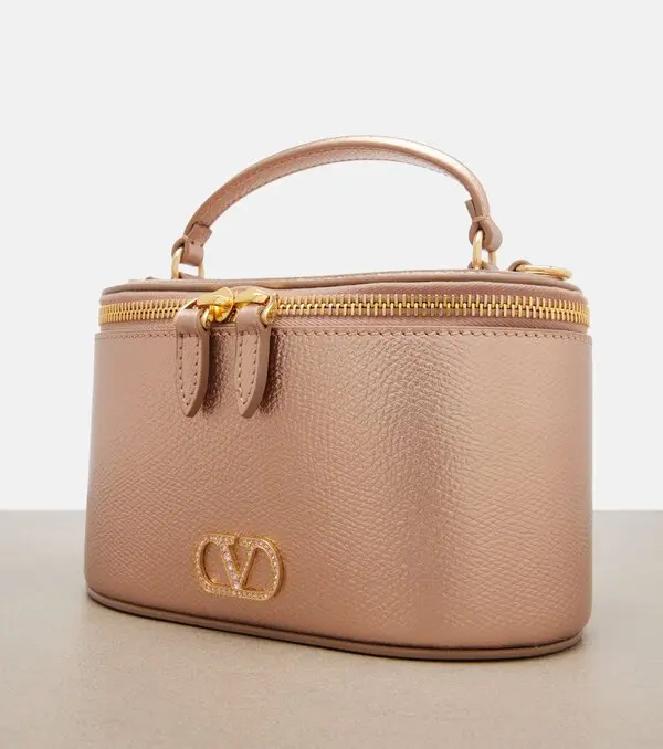 Valentino Garavani Vlogo Small Leather Top Handle Bag - Pink