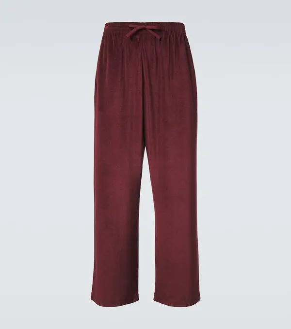 Gucci Silk-blend Jersey Sweatpants - Burgundy