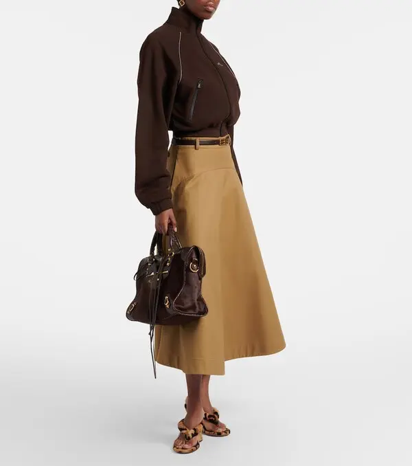 Balenciaga Le City Medium Calf Hair Top-handle Bag - Brown