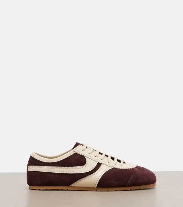 Dries Van Noten Leather-trimmed Suede Sneakers