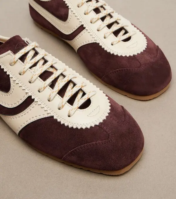 Dries Van Noten Leather-trimmed Suede Sneakers