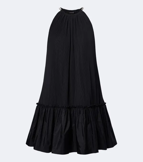 Max Mara Embellished Halterneck Mini Dress - Black