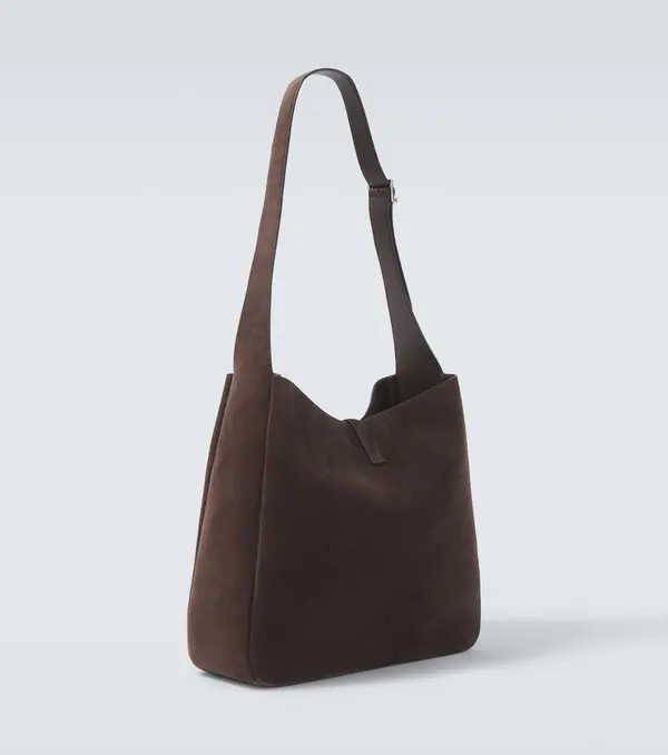 Saint Laurent Le 5 À 7 Maxi Suede Shoulder Bag - Brown