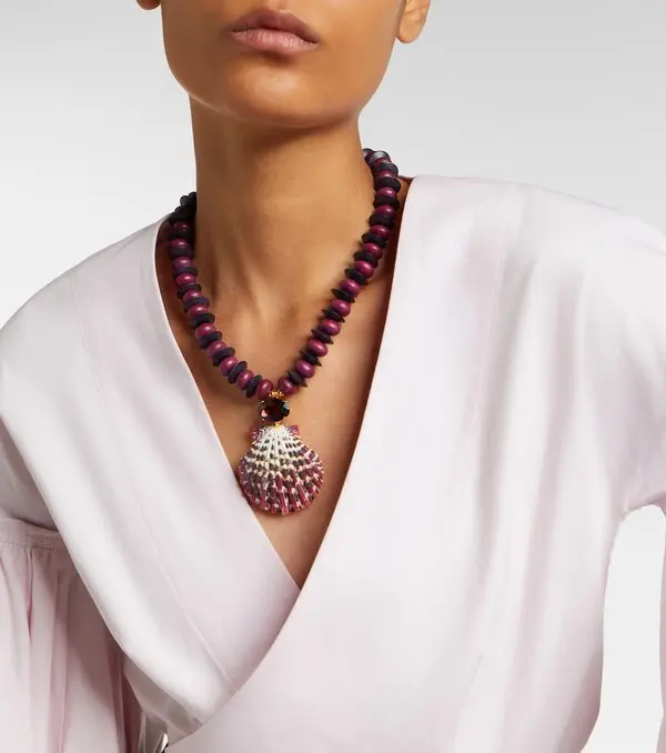 JENNIFER BEHR Miranda Beaded Pendant Necklace
