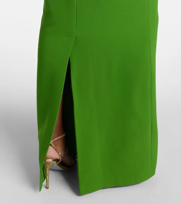 Safiyaa One-shoulder Crêpe Gown - Green