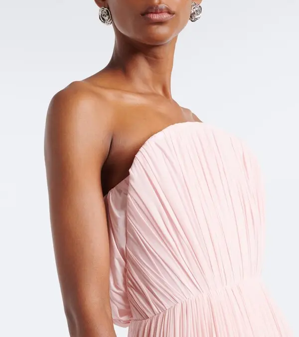 Magda Butrym Pleated Bustier Cocktail Dress - Pink