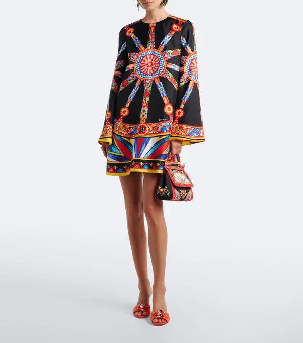 Dolce & Gabbana Carretto Silk Twill Kaftan