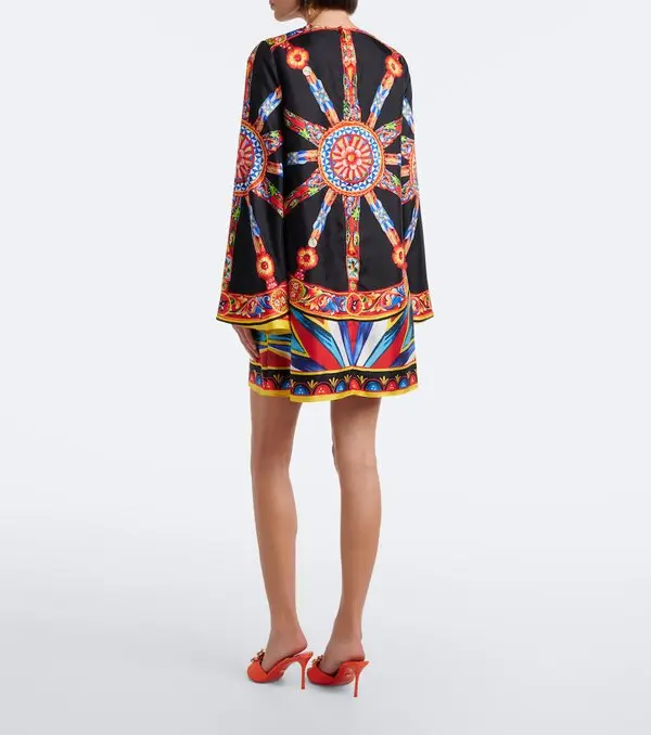 Dolce & Gabbana Carretto Silk Twill Kaftan