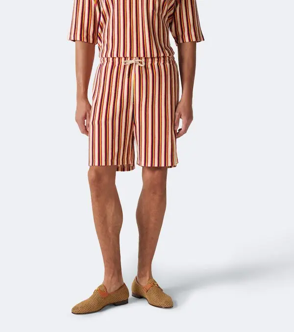Valentino Garavani Striped Terry Shorts - Multicoloured