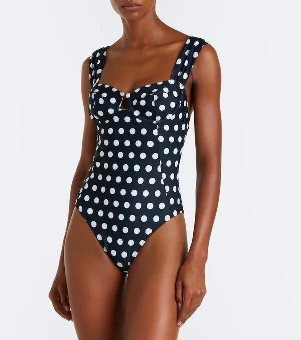 ALEXANDRA MIRO Lyra Polka-dot One-piece Swimsuit