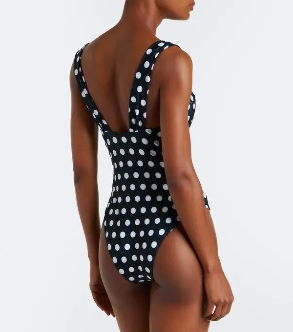 ALEXANDRA MIRO Lyra Polka-dot One-piece Swimsuit