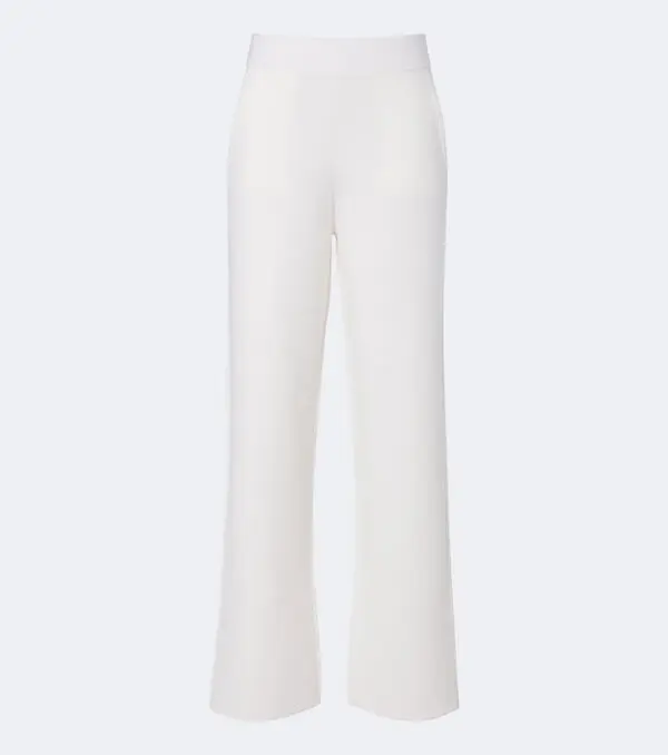 Max Mara Wool-blend Wide-leg Pants - White