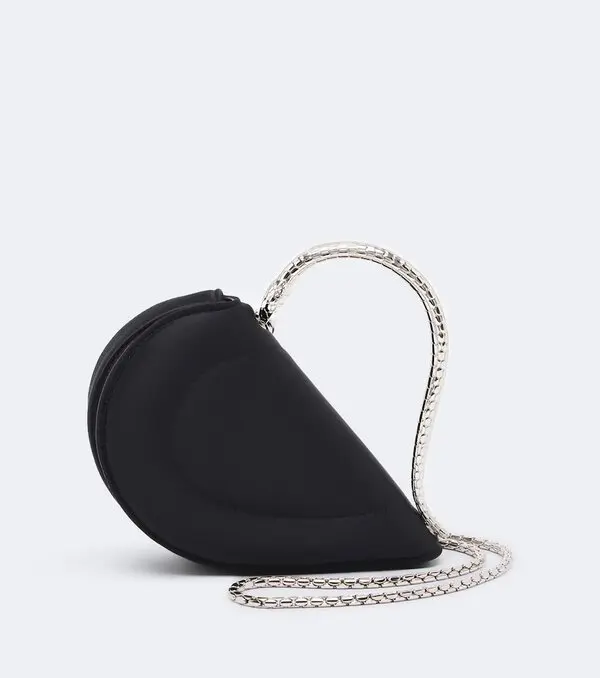 BVLGARI Serpenti Cuoricino Mini Top-handle Bag - Black