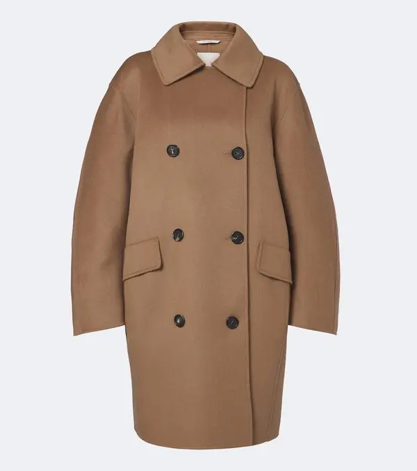 Max Mara Double-breasted Virgin Wool Coat - Brown