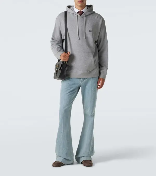 Valentino Garavani Vlogo Cotton Jersey Hoodie
