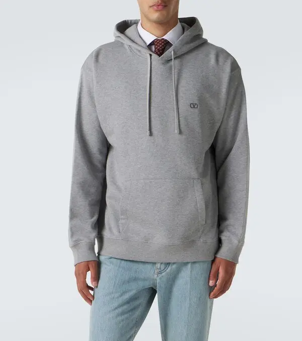 Valentino Garavani Vlogo Cotton Jersey Hoodie