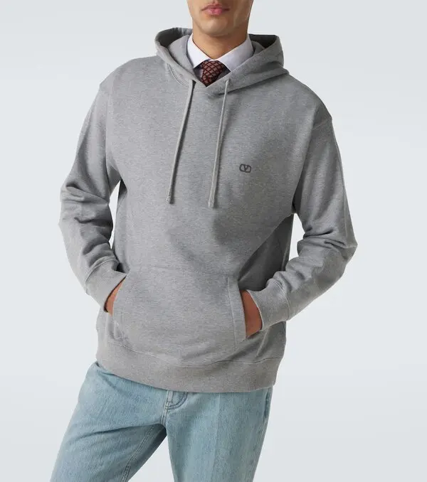 Valentino Garavani Vlogo Cotton Jersey Hoodie