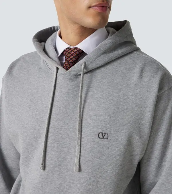 Valentino Garavani Vlogo Cotton Jersey Hoodie