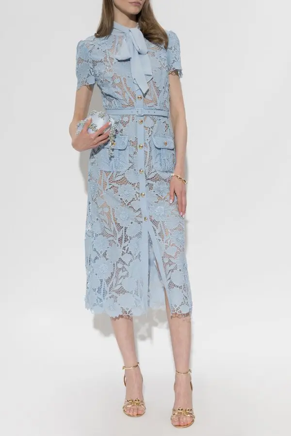 SELF-PORTRAIT Lace Dress With Belt