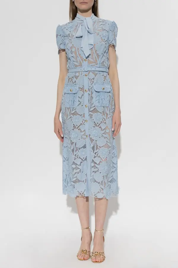 SELF-PORTRAIT Lace Dress With Belt
