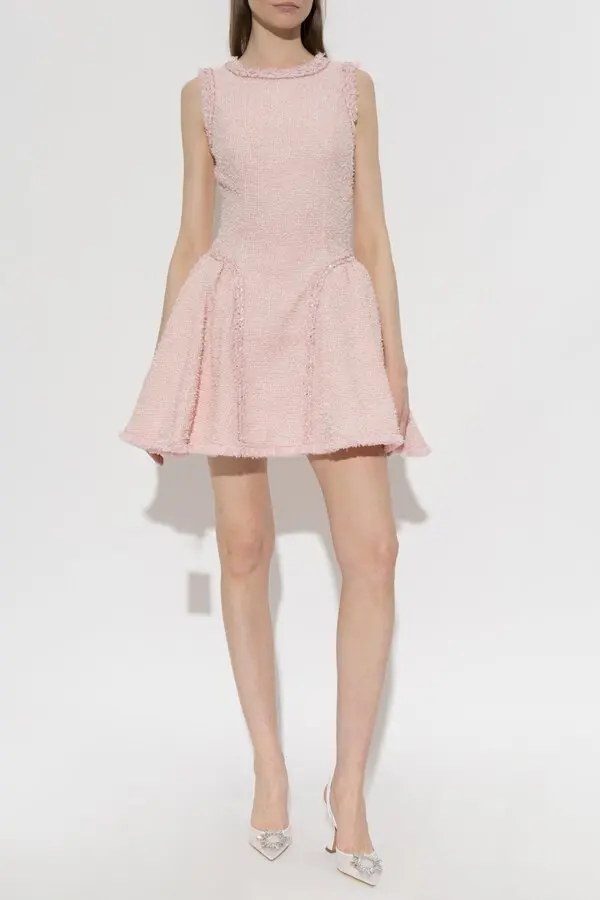 SELF-PORTRAIT Tweed Dress With Lurex Thread And Sequins