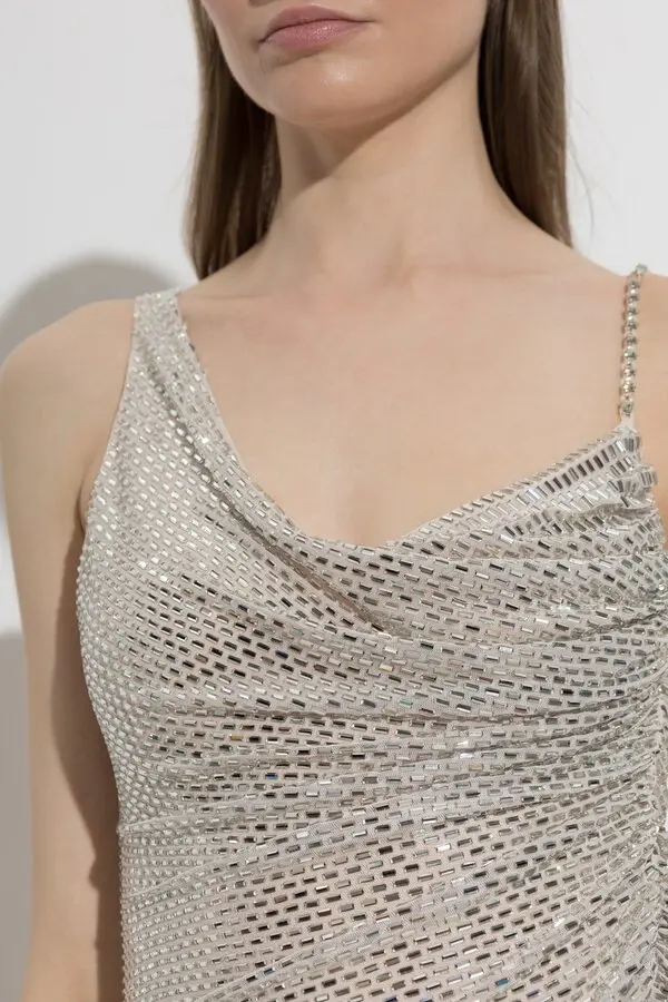 SELF-PORTRAIT Short Dress With Shimmering Sequins