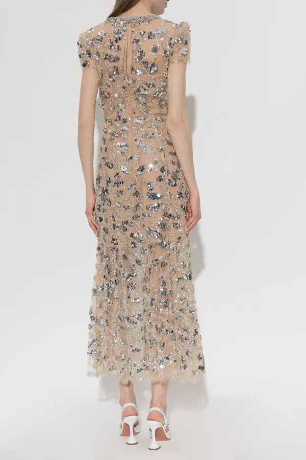 SELF-PORTRAIT Dress With Shimmering Appliqués