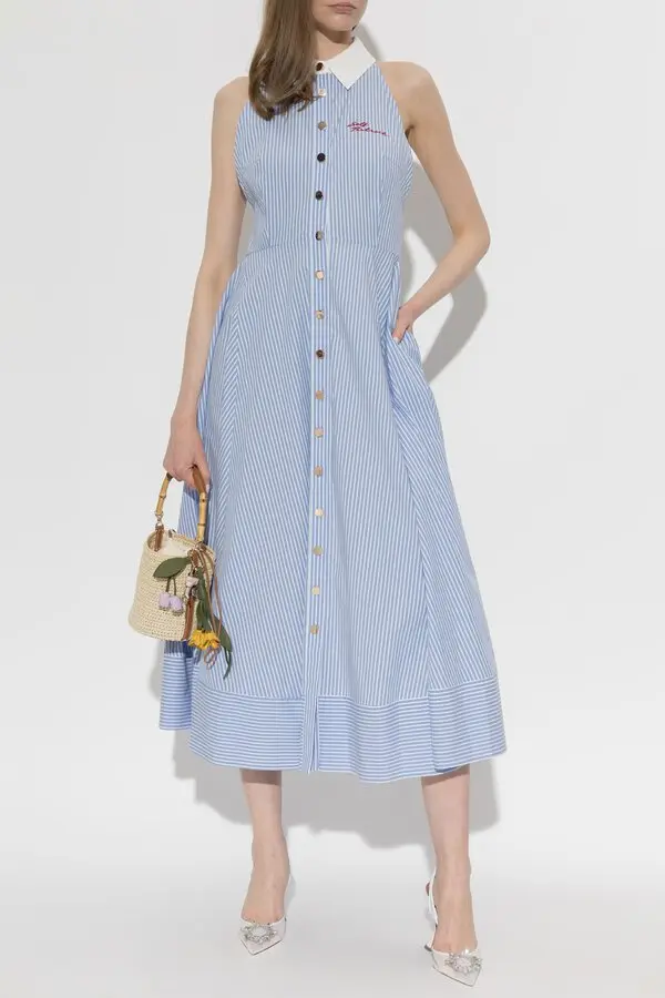 SELF-PORTRAIT Dress With A Striped Pattern