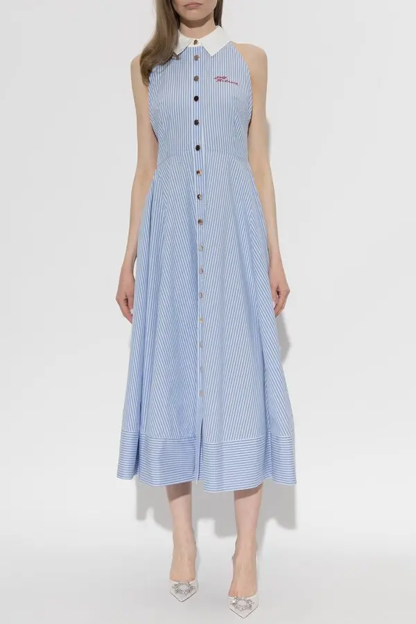 SELF-PORTRAIT Dress With A Striped Pattern