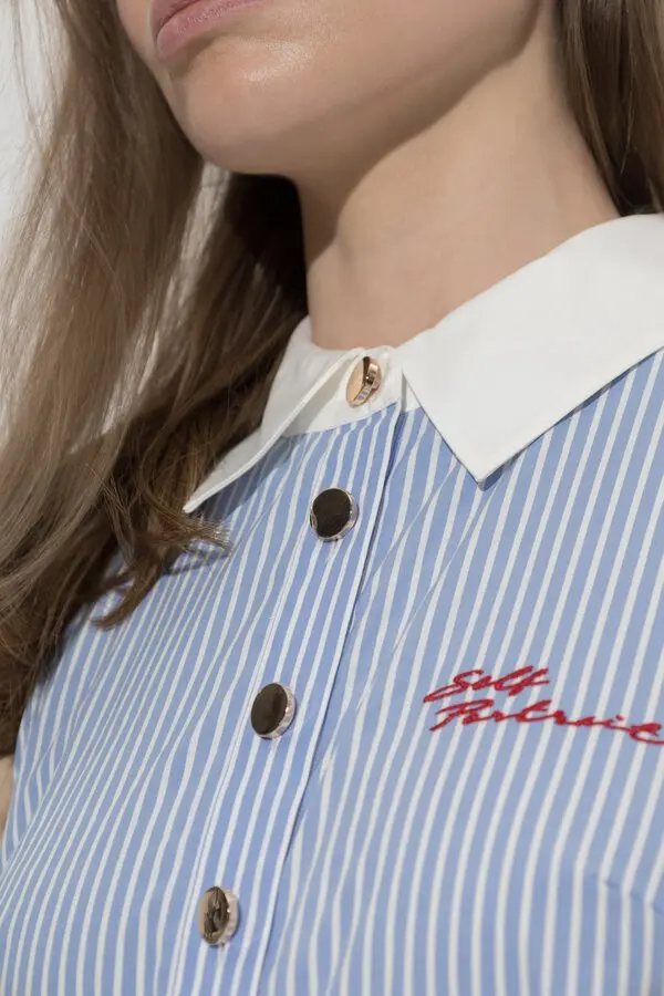 SELF-PORTRAIT Dress With A Striped Pattern