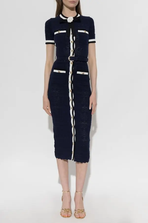 SELF-PORTRAIT Pencil Dress With Belt