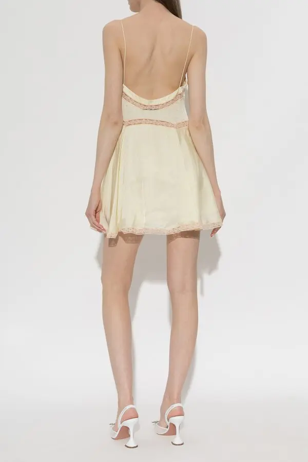 SELF-PORTRAIT Short Dress With Lace Inserts
