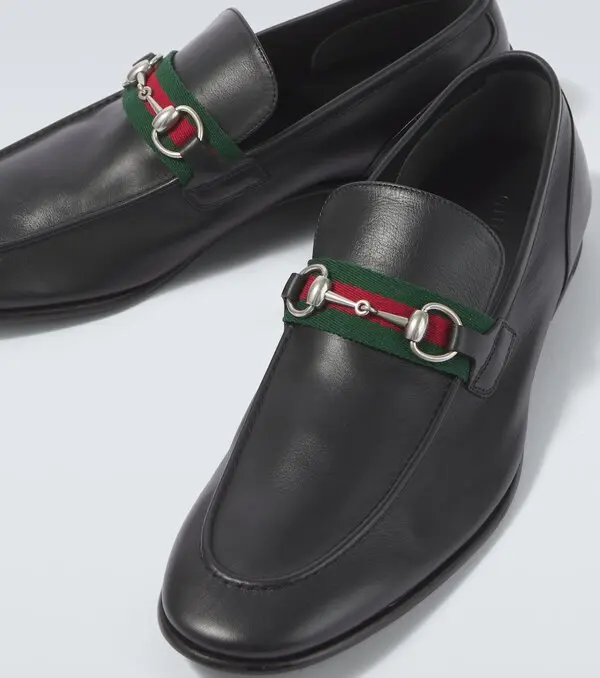Gucci Horsebit Leather Loafers - Black