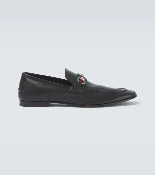 Gucci Horsebit Leather Loafers - Black