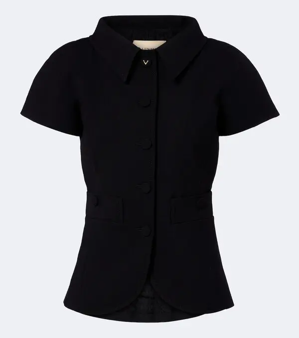 Valentino Garavani Vgold Wool-blend Short Sleeve Jacket