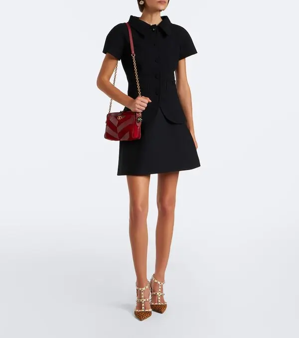 Valentino Garavani Vgold Wool-blend Short Sleeve Jacket