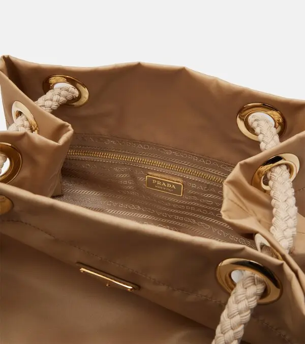 Prada Large Re-nylon Bucket Bag - Beige