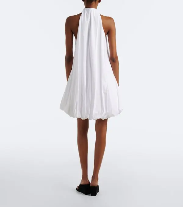 Alaïa Halterneck Cotton Poplin Minidress