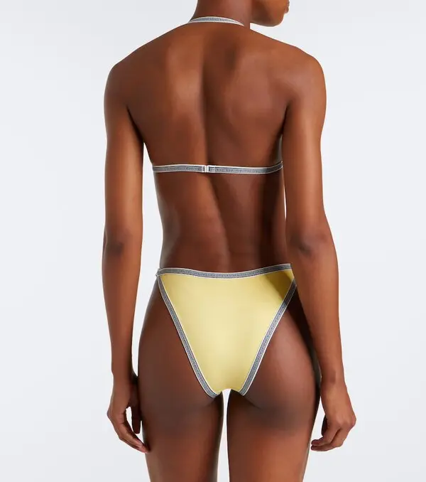Versace Greca Bikini Top - Yellow
