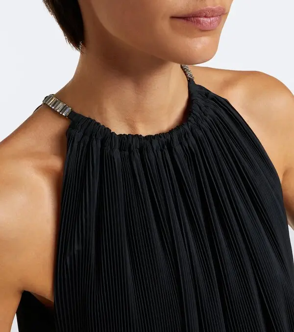 Max Mara Embellished Halterneck Minidress