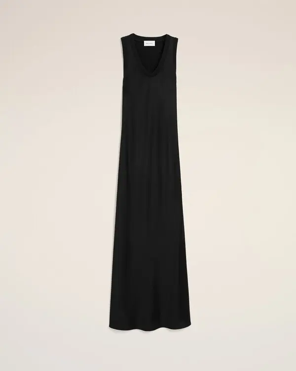 AMI Paris Satin Maxi Tank Dress