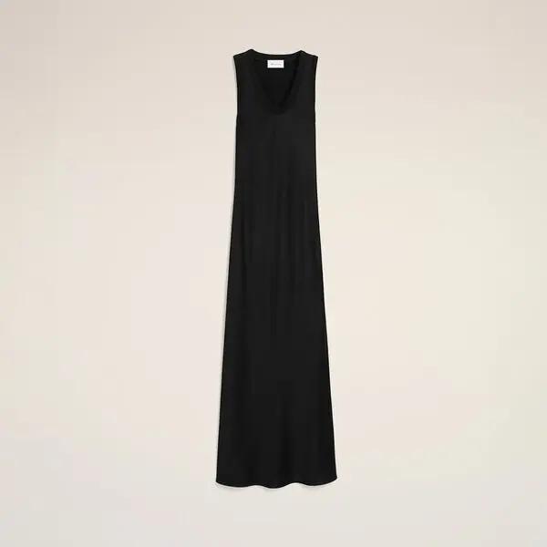 AMI Paris Satin Maxi Tank Dress