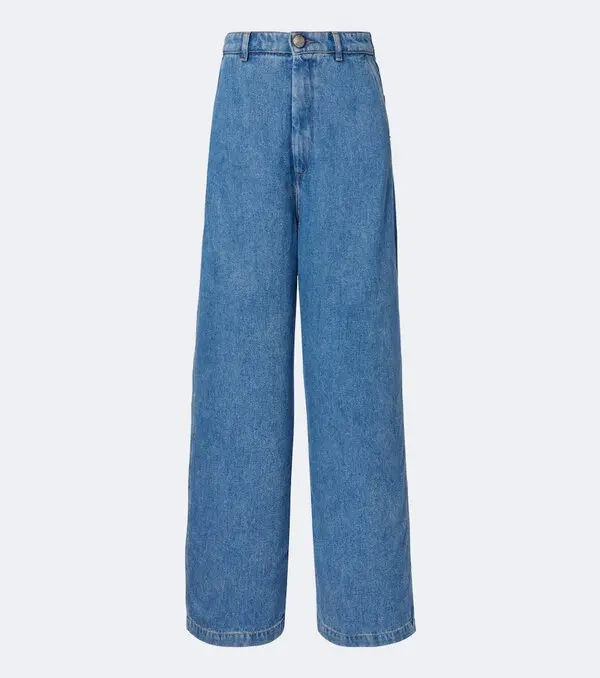 Sportmax Wide-leg Jeans In Midnightblue Vintage