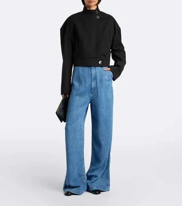 Sportmax Wide-leg Jeans In Midnightblue Vintage