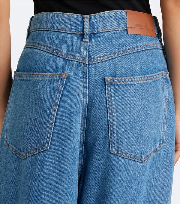 Sportmax Wide-leg Jeans In Midnightblue Vintage