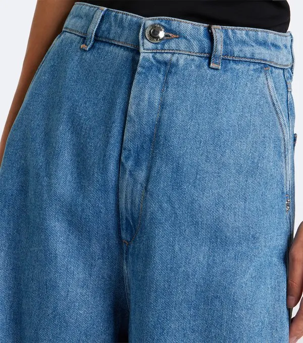 Sportmax Wide-leg Jeans In Midnightblue Vintage