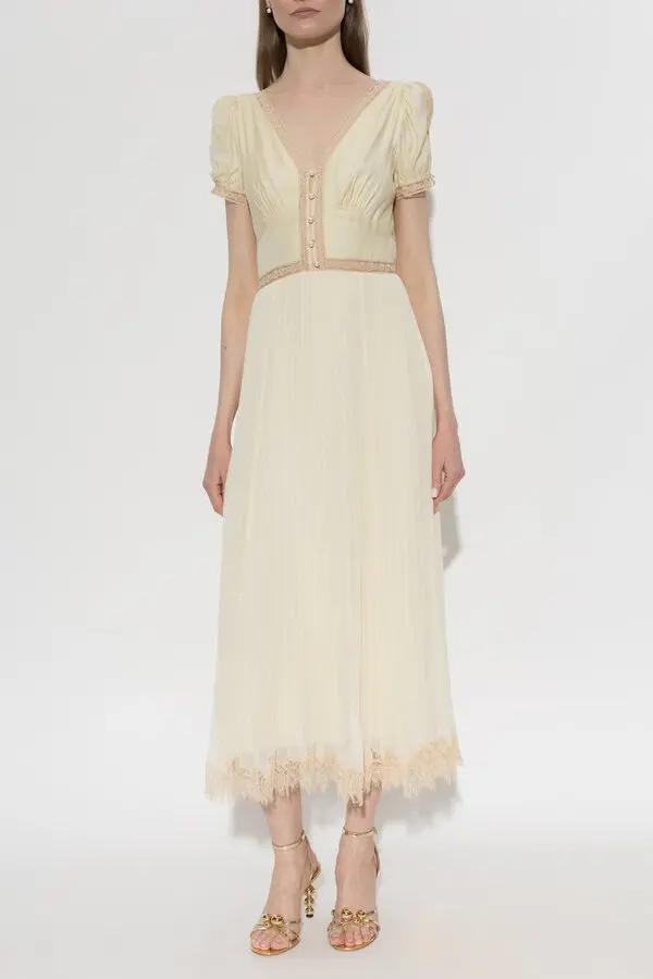 SELF-PORTRAIT Dress With Lace Inserts
