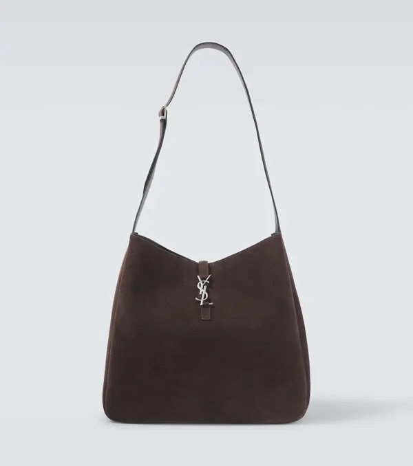 Saint Laurent Le 5 A 7 Maxi Suede Shoulder Bag - Brown