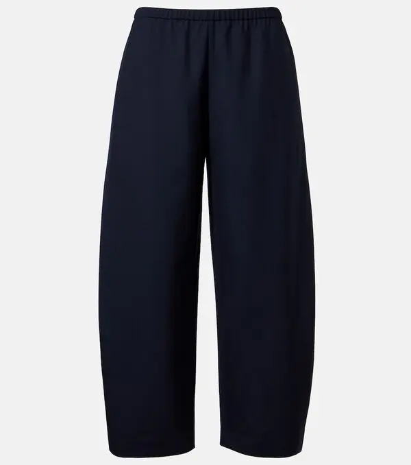 Khaite Roma Virgin Wool Wide-leg Pants - Blue